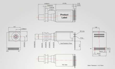 25 Gbps LAN-WDM EML/APD BOSA - Coset